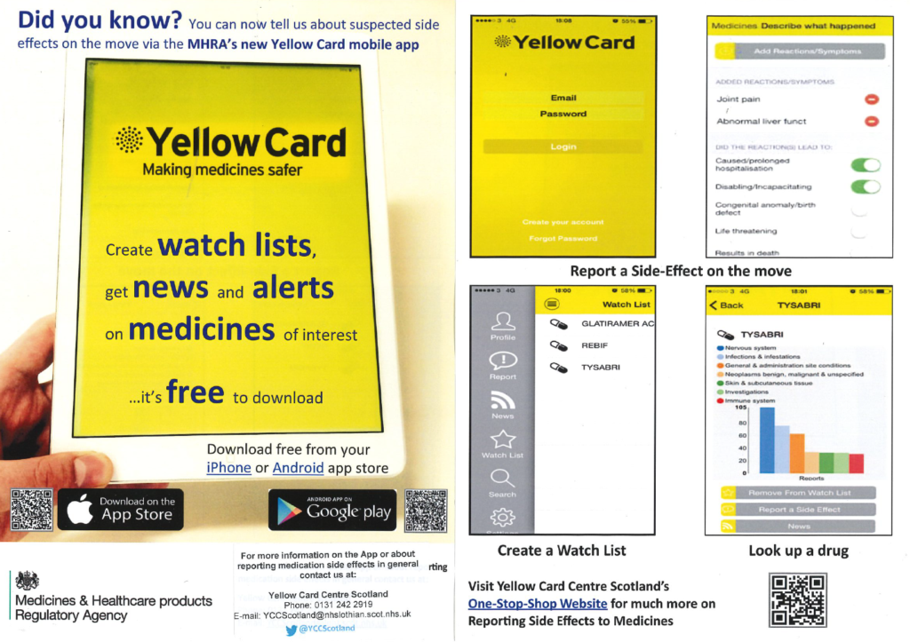 Informational & Promotional Material – Yellow Card Centre Scotland