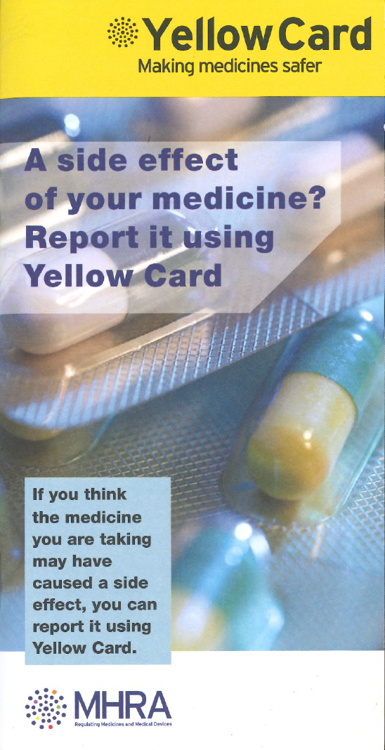 Reporting – Yellow Card Centre Scotland